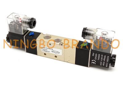 China 4V230C-08 5/3 Way 1/4'' Double Solenoid Closed Center Pneumatic Valve for sale
