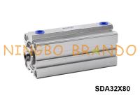 China Airtac Type SDA32X80 Pneumatic Compact Air Cylinder 32mm Bore 80mm Stroke for sale