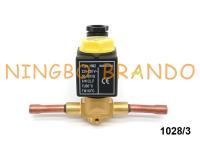 China Castel Type 1028/3 3/8'' Solder Refrigeration Solenoid Valve 220V AC for sale