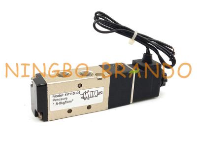 China 4V110-06 1/8'' 2 Position 5 Port Pneumatic Air Control Solenoid Valve for sale