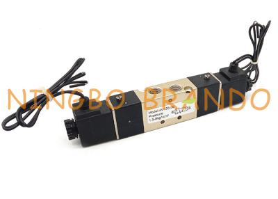 China 4V120-06 1/8'' DIN Connector 5/2 Way Pneumatic Solenoid Valve for sale
