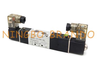 China 4V130C-06 Double Solenoid 5/3 Way Closed Center Pneumatic Solenoid Valve for sale