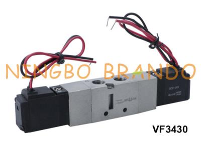 China VF3430 SMC Type Pneumatic Air Solenoid Valve 5/3 Way 24VDC 220VAC for sale
