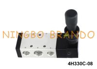 China 4H330C-08 Airtac Type Manual Hand Lever Valve Pneumatic 5/3 Way for sale