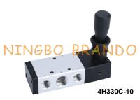 China 4H330C-10 Airtac Type Hand Lever Pneumatic Valve 5 Way 3 Position for sale