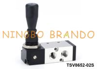 China TSV8652-02S Shako Type Hand Control Air Valve 5 Way 2 Position for sale
