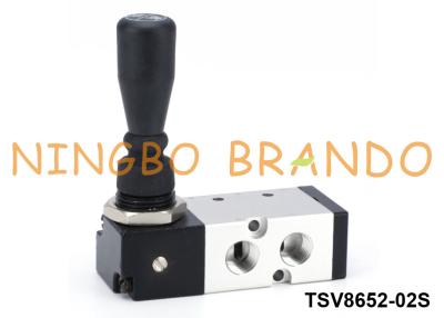 China TSV8652-02S Shako Type Hand Control Air Valve 5 Way 2 Position for sale