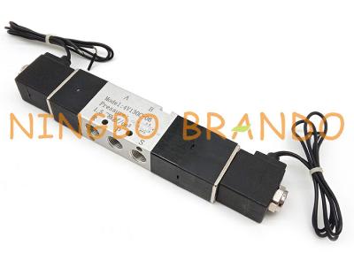 China 4V130C-06 1/8'' 5/3 Way Flying Leads Type Pmeumatic Solenoid Valve for sale