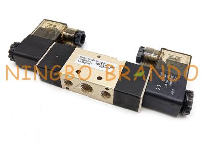 China 4V220-08 1/4'' Termianl Box 5/2 Way Double Solenoid Pneumatic Valve for sale