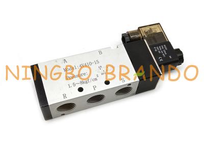 China 4V410-15 1/2'' Single Solenoid 5/2 Way Pneumatic Air Control Valve for sale
