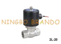 China 2L-20 Stainless Steel Steam Solenoid Valve 3/4 Inch 24VDC 220VAC for sale