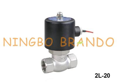 China 2L-20 Stainless Steel Steam Solenoid Valve 3/4 Inch 24VDC 220VAC for sale
