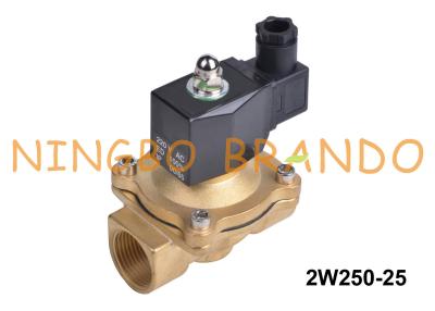 China 2W250-25 1'' 2 Way Normally Closed Water Brass Solenoid Valve 24V 220V for sale