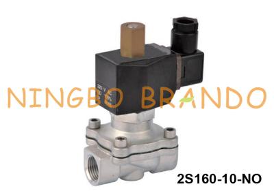China 2S160-10-NO 3/8'' Two Ways NO Stainless Steel Water Solenoid Valve 24V for sale