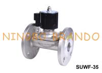 China SUWF-35 1 1/4'' Flanged Stainless Steel Water Solenoid Valve 24V 220V for sale