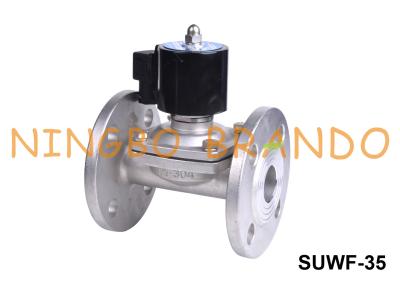 China SUWF-35 1 1/4'' Flanged Stainless Steel Water Solenoid Valve 24V 220V for sale
