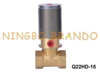 China Q22HD-15 1/2'' DN15 2 Way Brass Body Pneumatic Air Piston Valve for sale