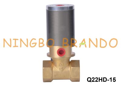 China Q22HD-15 1/2'' DN15 2 Way Brass Body Pneumatic Air Piston Valve for sale