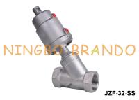 China 1 1/4'' Threaded 2/2 Way Pneumatic Angle Seat Valve Double Acting for sale