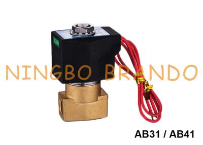 China AB31 AB41 CKD Type 2 Way NC Brass Solenoid Valve 1/8'' 1/4'' 3/8'' 1/2'' for sale