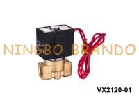 China VX2120-01 SMC Type 2 Way NC Brass Solenoid Valve 1/8'' 24VDC 220VAC for sale