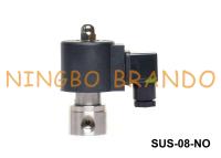 China 1/4'' 2 Way NO PTFE Seal Stainless Steel Solenoid Valve 24V 220V for sale