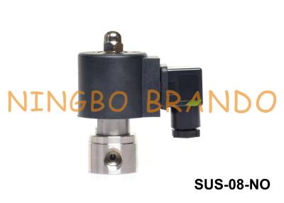 China 1/4'' 2 Way NO PTFE Seal Stainless Steel Solenoid Valve 24V 220V for sale