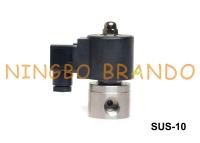 China PTFE Seal 2 Way NC Stainless Steel Solenoid Valve 3/8'' 24V 220V for sale