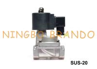 China 3/4'' Piston Pilot Operated Stainless Steel Solenoid Valve 24V 220V for sale