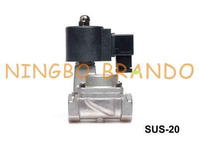 China 3/4'' Piston Pilot Operated Stainless Steel Solenoid Valve 24V 220V for sale