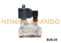 China 1'' 2 Way NC Piston Type Stainless Steel Solenoid Valve 24VDC 220VAC for sale