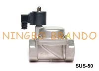 China 2'' Piston Pilot-Operated Solenoid Valve Stainless Steel 24VDC 220VAC for sale
