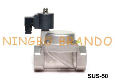 China 2'' Piston Pilot-Operated Solenoid Valve Stainless Steel 24VDC 220VAC for sale