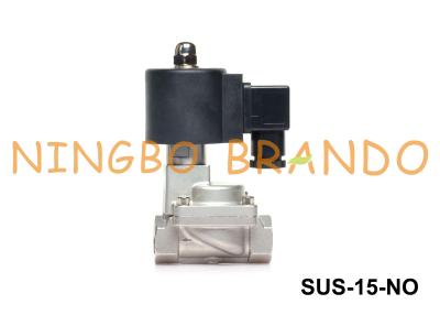 China 1/2'' 2 Way Normally Open Stainless Steel Solenoid Valve 24V 220V for sale