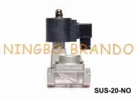 China 3/4'' 2 Way NO Stainless Steel 304 Body Solenoid Valve 24VDC 220VAC for sale