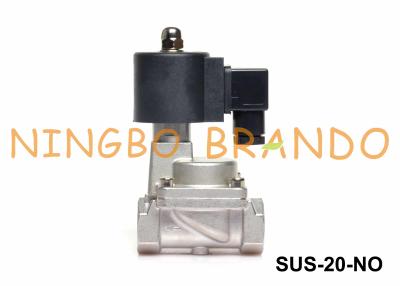 China 3/4'' 2 Way NO Stainless Steel 304 Body Solenoid Valve 24VDC 220VAC for sale