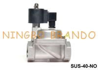 China 1.5'' 2 Way NO Piston Operated Solenoid Valve Stainless Steel 24V 220V for sale