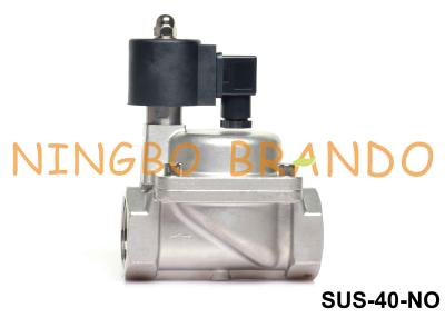 China 1.5'' 2 Way NO Piston Operated Solenoid Valve Stainless Steel 24V 220V for sale
