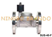 China 1 1/2'' Flange Connection Solenoid Valve Stainless Steel Body 24V 220V for sale