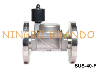 China 1 1/2'' Flange Connection Solenoid Valve Stainless Steel Body 24V 220V for sale
