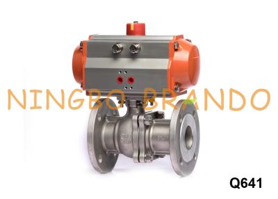 China 2'' Pneumatic Operated Flanged Ball Valve Stainless Steel 304 for sale