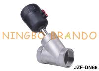 China 2 1/2'' Threaded SUS304 Pneumatic Angle Seat Valve With Plastic Head for sale