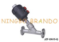 China 1/2'' Tri-Clamp Pneumatic Actuated Angle Seat Valve Stainless Steel for sale