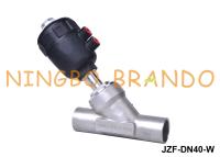 China 1 1/2'' Welded Air Actuated Angle Seat Valve Pneumatic DN40 for sale
