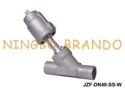China 1 1/2 Inch Welded Pneumatic Actuated Angle Seat Valve DN40 for sale