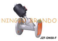 China DN50 2'' Flanged Air Actuated Angle Seat Piston Valve Pneumatic for sale