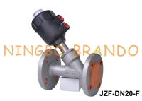 China DN20 3/4'' Flanged Y Type Pneumatic Angle Seat Valve Stainless Steel for sale