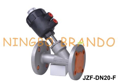 China DN20 3/4'' Flanged Y Type Pneumatic Angle Seat Valve Stainless Steel for sale