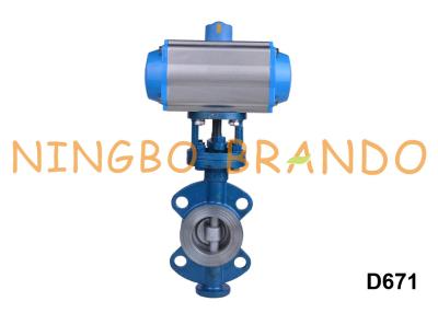 China Cast Steel Wafer Butterfly Valve With Pneumatic Actuator 2'' DN50 for sale