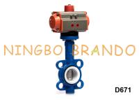 China 2 Inch Cast Iron Wafer Butterfly Valve With Pneumatic Actuator for sale